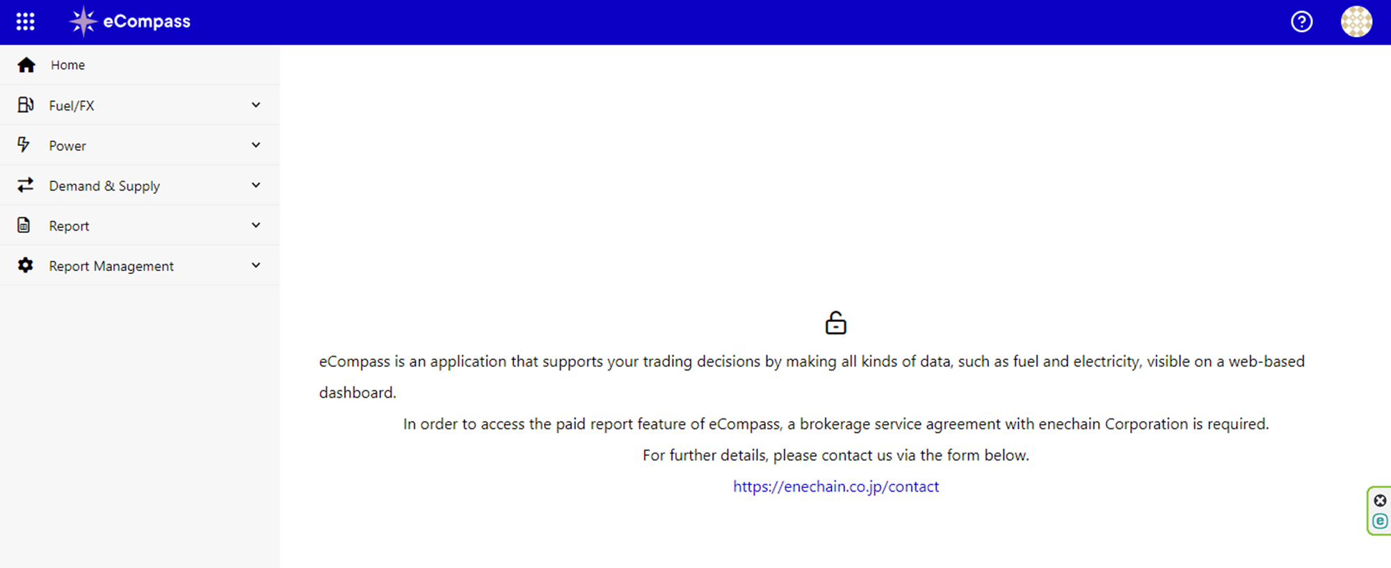 When a "Not Subscribed" Page Is Displayed – enechain - eCloud Help Center
